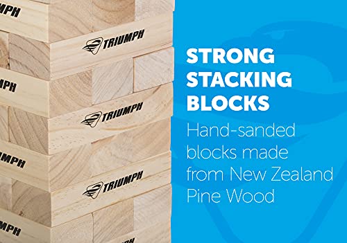 Triumph Sports Triumph Large Tumble Tower - Includes 54 Wood Tumble Blocks and Carry Case