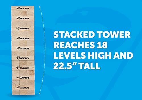 Triumph Sports Triumph Large Tumble Tower - Includes 54 Wood Tumble Blocks and Carry Case