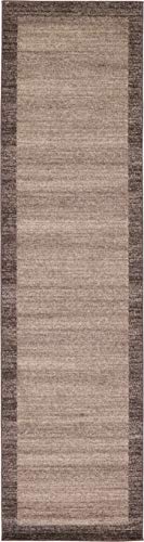 Unique Loom Del Mar Collection Area Rug - Abigail (2' 7" x 10' Runner, Light Brown/ Beige)