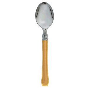 amscan classic choice premium plastic spoon, pack of 20, gold