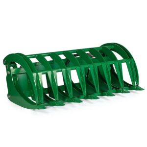 titan attachments 84" hd root grapple rake attachment fits john deere hook and pin connection, recommended for series 4 tractors, twin 3,000 psi cylinders, carry rocks, logs, brush, debris