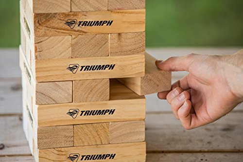 Triumph Sports Triumph Large Tumble Tower - Includes 54 Wood Tumble Blocks and Carry Case