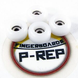 p-rep fingerboard cnc lathed bearing wheels - white