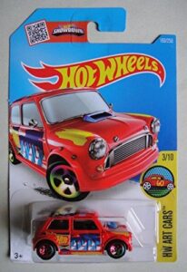 hot wheels hw art cars 3/10 red morris mini 193/250 international showdown card