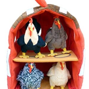 Adore 12" Hen House Chicken Coop Plush Stuffed Animal Playset