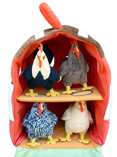 Adore 12" Hen House Chicken Coop Plush Stuffed Animal Playset