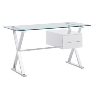 modway mo- desk, console table, white