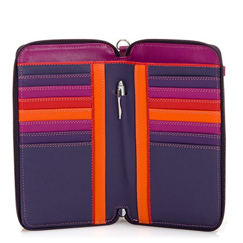 mywalit Multi-Color Purse With Shoulder Strap | 16 Cards, Phone & Coin Pockets