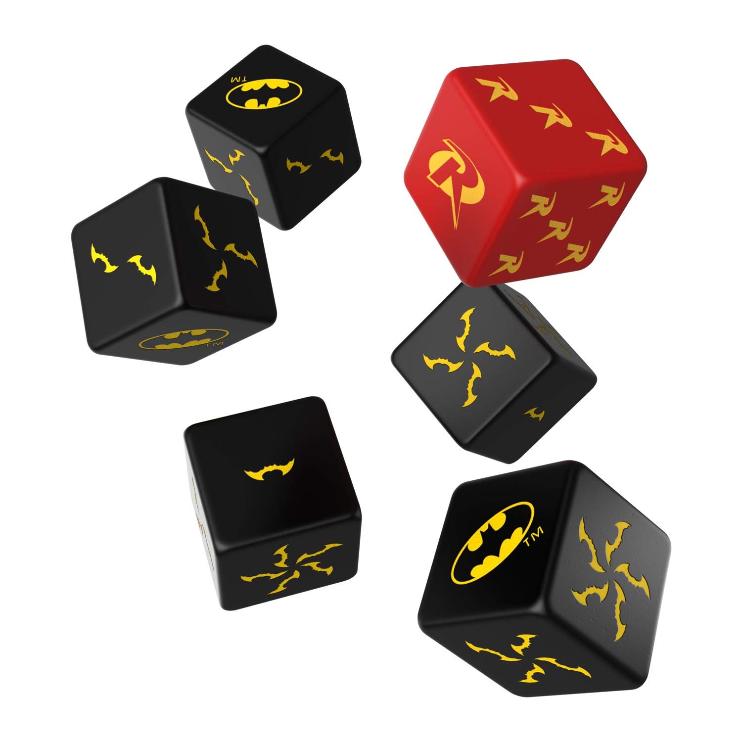 Q-Workshop Batman Miniature Game - D6 Batman Dice Set (6), Standard (15mm - 17mm)