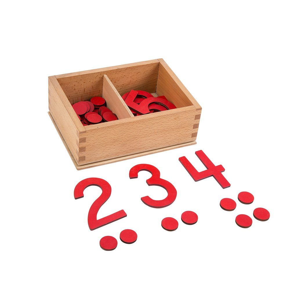 LEADER JOY Montessori Math Materials Numeral and Counters Preschool Early Learning Toys for Kids