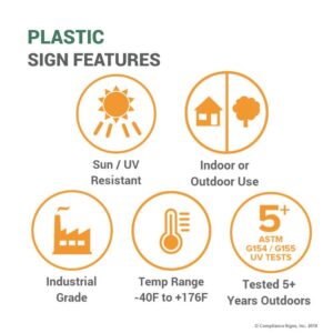 ComplianceSigns.com Do Not Enter Wrong Way English + Spanish Sign, 10x7 in. Plastic for Wayfinding Enter/Exit Restricted Access Hazmat