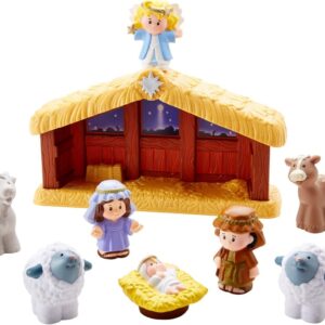 Fisher-Price Little People Toddler Toy Nativity Christmas Playset, Stable with 10 Figures for Preschool Pretend Play Kids Ages 1+ Years