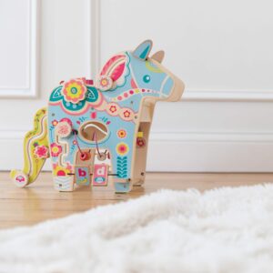 Manhattan Toy Playful Pony Wooden Toddler Activity Center , 18 x 9 x 13 inches