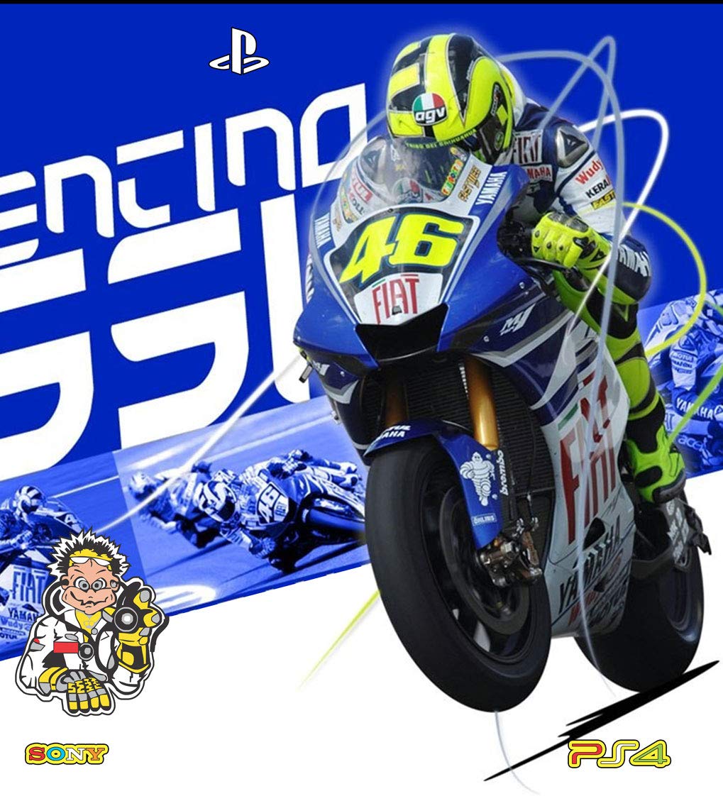 Skin Ps4 Old - Valentino Rossi - Limited Edition Decal Cover ADESIVA Playstation 4 Slim Sony Bundle