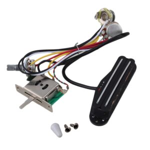 yibuy electric guitar dual-coil pickup humbuck circuit wiring harness pot switch set