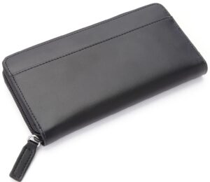 royce rfid blocking continental clutch wallet handcrafted in genuine leather - black