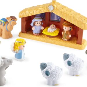 Fisher-Price Little People Toddler Toy Nativity Christmas Playset, Stable with 10 Figures for Preschool Pretend Play Kids Ages 1+ Years