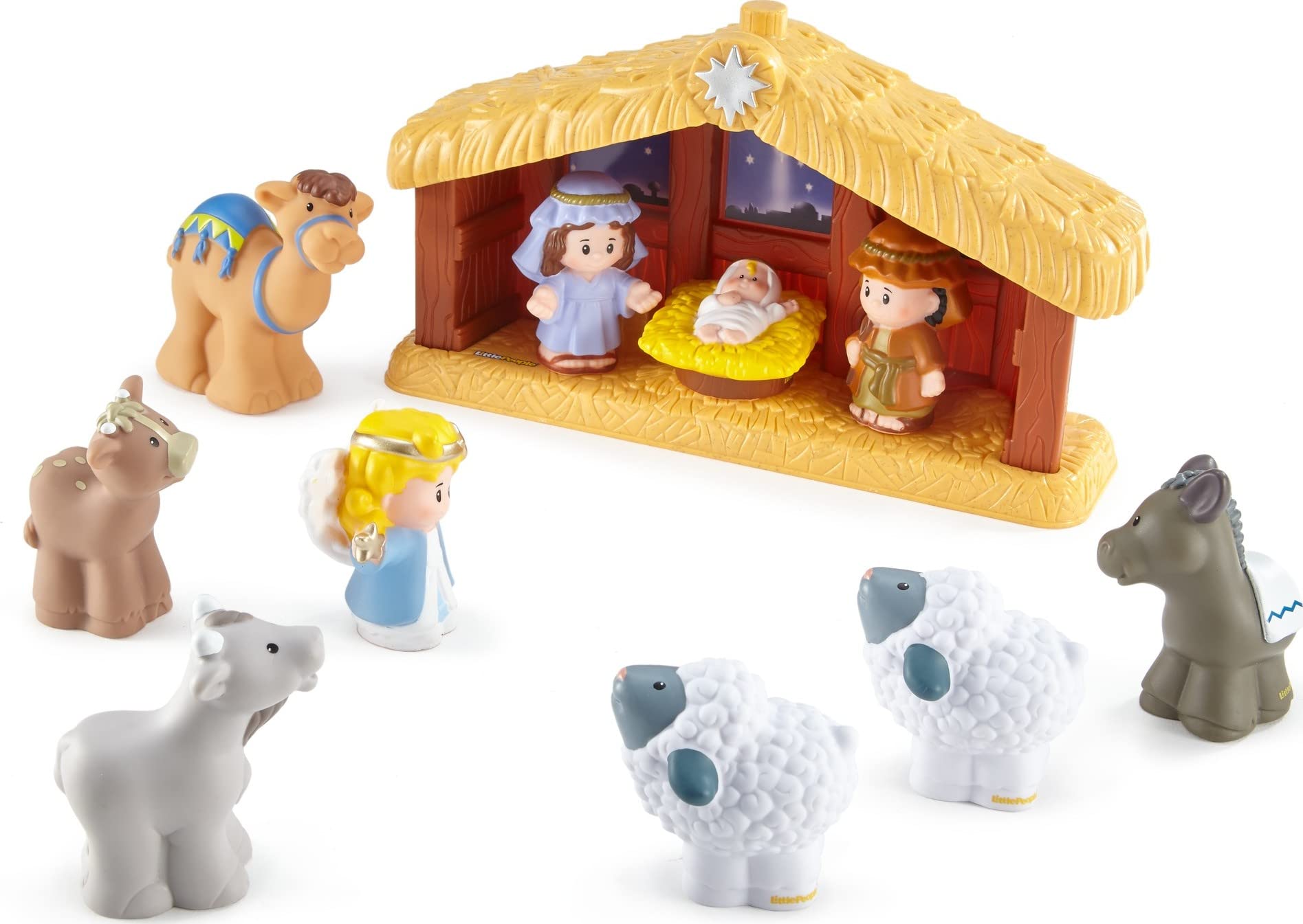 Fisher-Price Little People Toddler Toy Nativity Christmas Playset, Stable with 10 Figures for Preschool Pretend Play Kids Ages 1+ Years