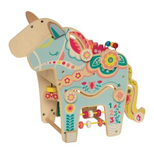 manhattan toy playful pony wooden toddler activity center , 18 x 9 x 13 inches