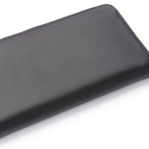 ROYCE RFID Blocking Continental Clutch Wallet Handcrafted in Genuine Leather - Black