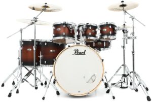 pearl drum set, satin brown burst, inch (dmp927spc260)