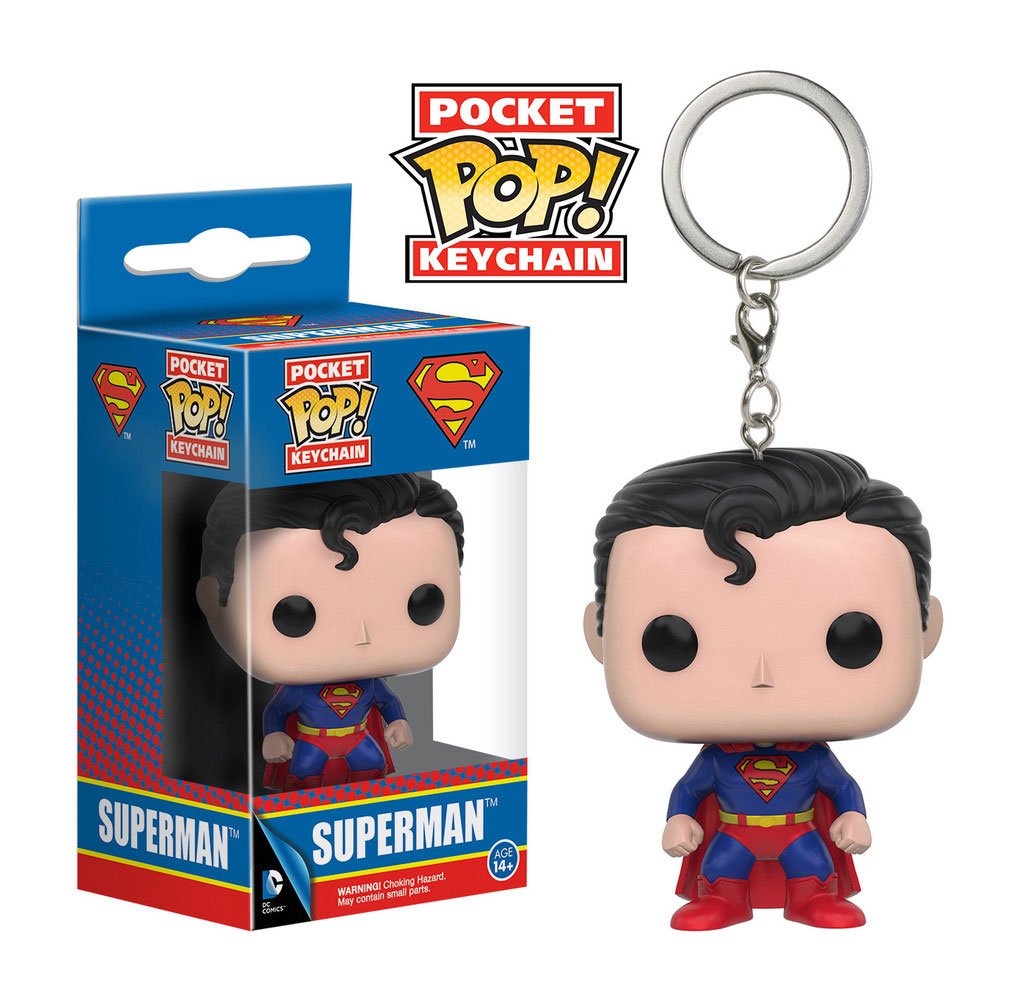 Funko Pocket POP DC Superman Action Figure Keychain