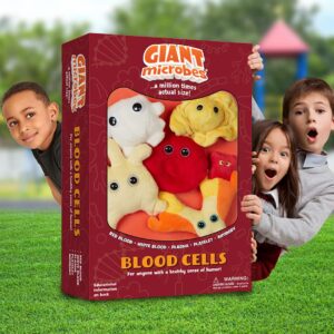 GIANTmicrobes Blood Cells Themed Gift Box, Blood Cell Plush, Blood Bank Laboratory Gifts, Lab Tech Gifts, Hematology Gifts, Leukemia Gifts