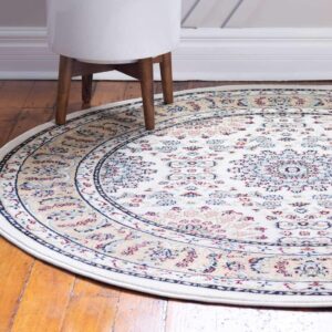 Unique Loom Narenj Collection Classic Traditional Repeating Pattern Green Area Rug (5' 0 x 8' 0)