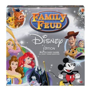 family feud disney edition game for adults, families and kids ages 6 and up, by spin master