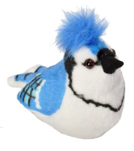 wild republic audubon birds blue jay plush with authentic bird sound, stuffed animal, bird toys for kids and birders