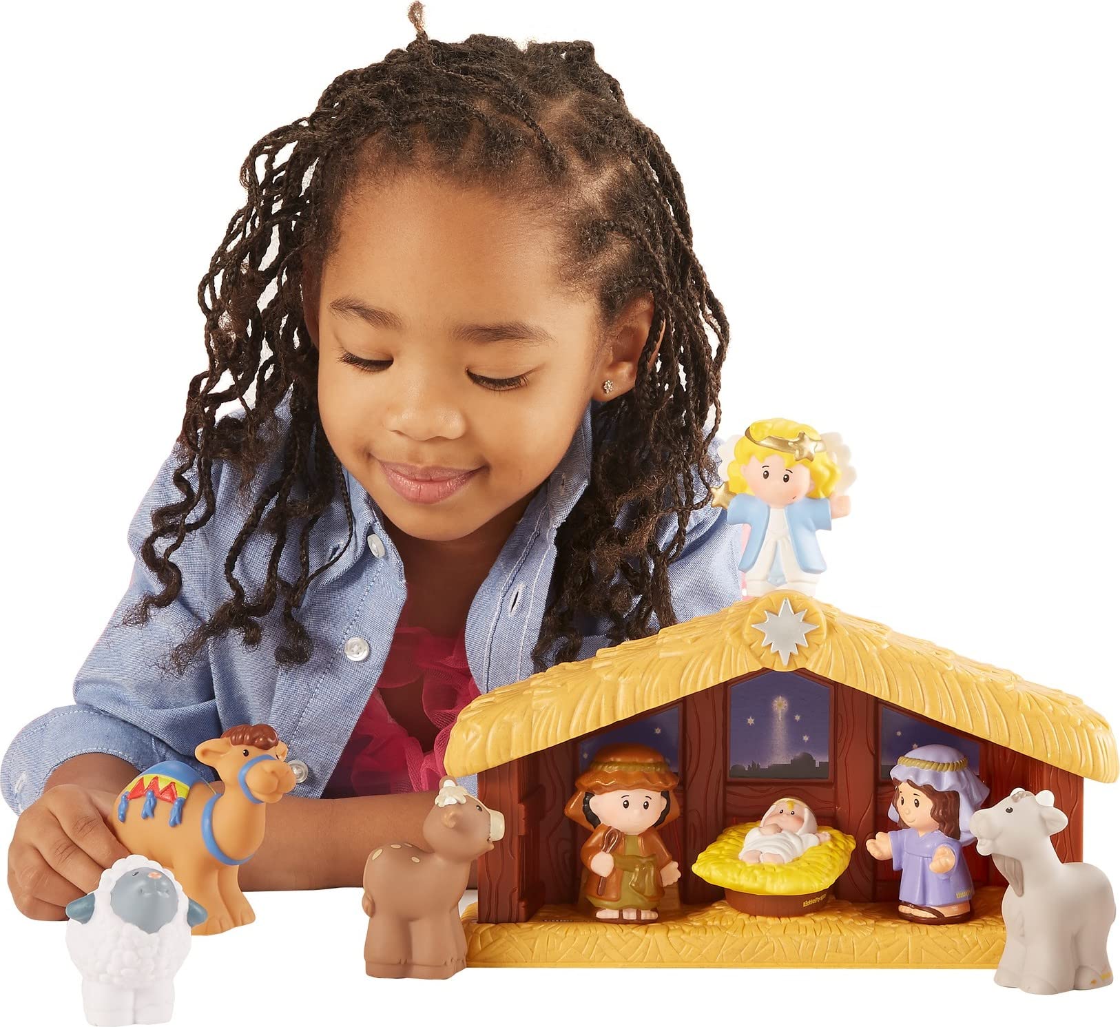 Fisher-Price Little People Toddler Toy Nativity Christmas Playset, Stable with 10 Figures for Preschool Pretend Play Kids Ages 1+ Years