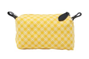 dominie liner for clear handbag small clutch removable/interchangeable liner - yellow canvas liner, black tabs (black clutch sold separately)