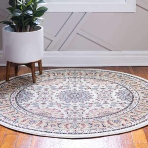 Unique Loom Narenj Collection Classic Traditional Repeating Pattern Green Area Rug (5' 0 x 8' 0)