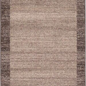 Unique Loom Del Mar Collection Area Rug - Abigail (2' 7" x 10' Runner, Light Brown/ Beige)