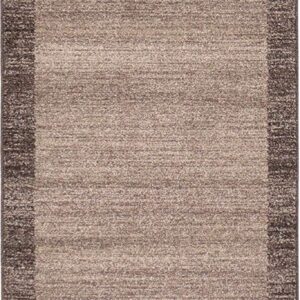 Unique Loom Del Mar Collection Area Rug - Abigail (2' 7" x 10' Runner, Light Brown/ Beige)