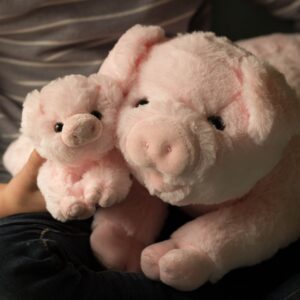 Mother & Baby Stuffed Pig Plush Toy Set | Super Soft Pig Stuffed Animal | Cute Plushies for Kids’ Bedroom | 17" Stuffed Animals for Girls & Boys | Farm Animal Toys by Exceptional Home