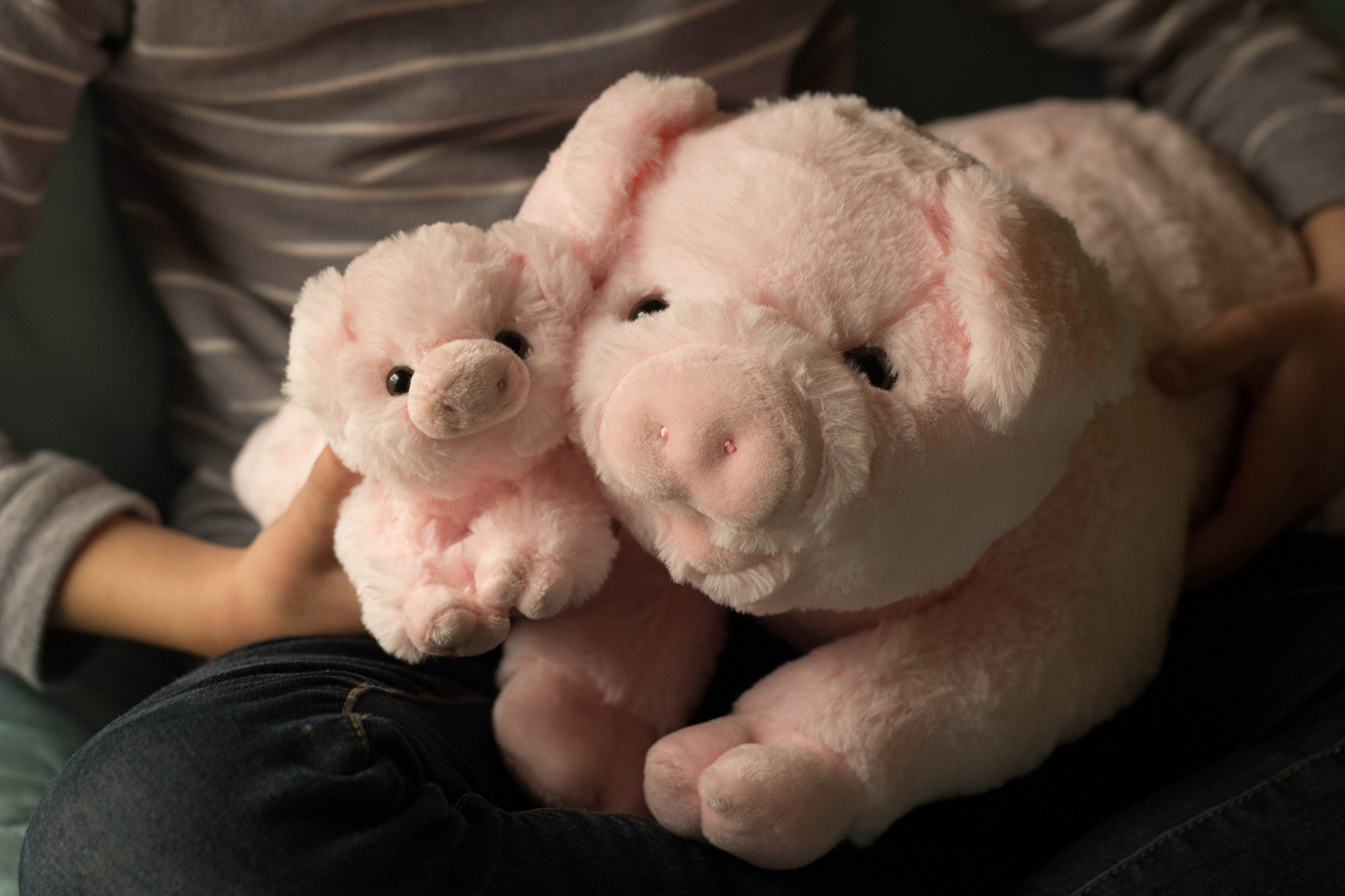 Mother & Baby Stuffed Pig Plush Toy Set | Super Soft Pig Stuffed Animal | Cute Plushies for Kids’ Bedroom | 17" Stuffed Animals for Girls & Boys | Farm Animal Toys by Exceptional Home