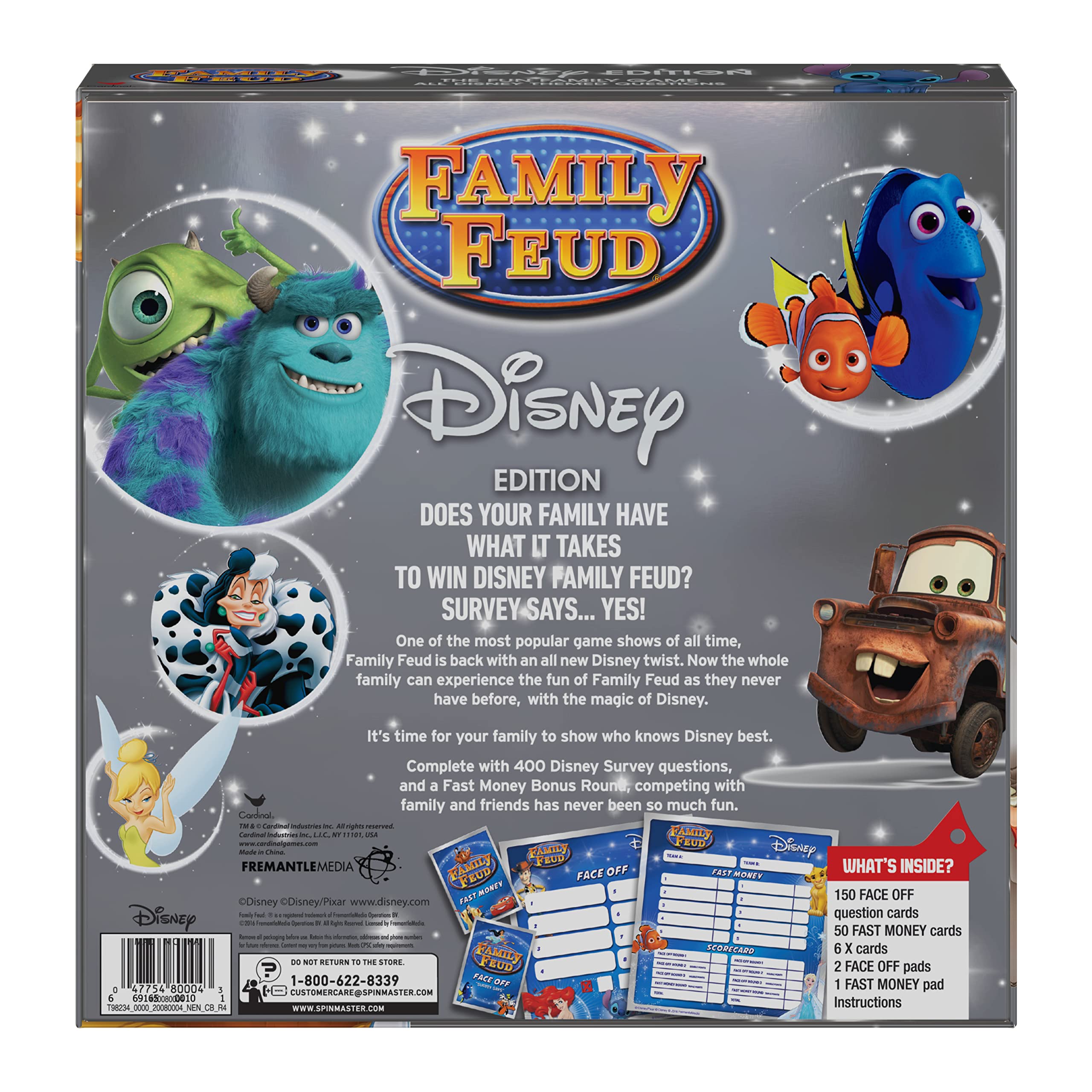 Family Feud Disney Edition Game for Adults, Families and Kids Ages 6 and up, by Spin Master