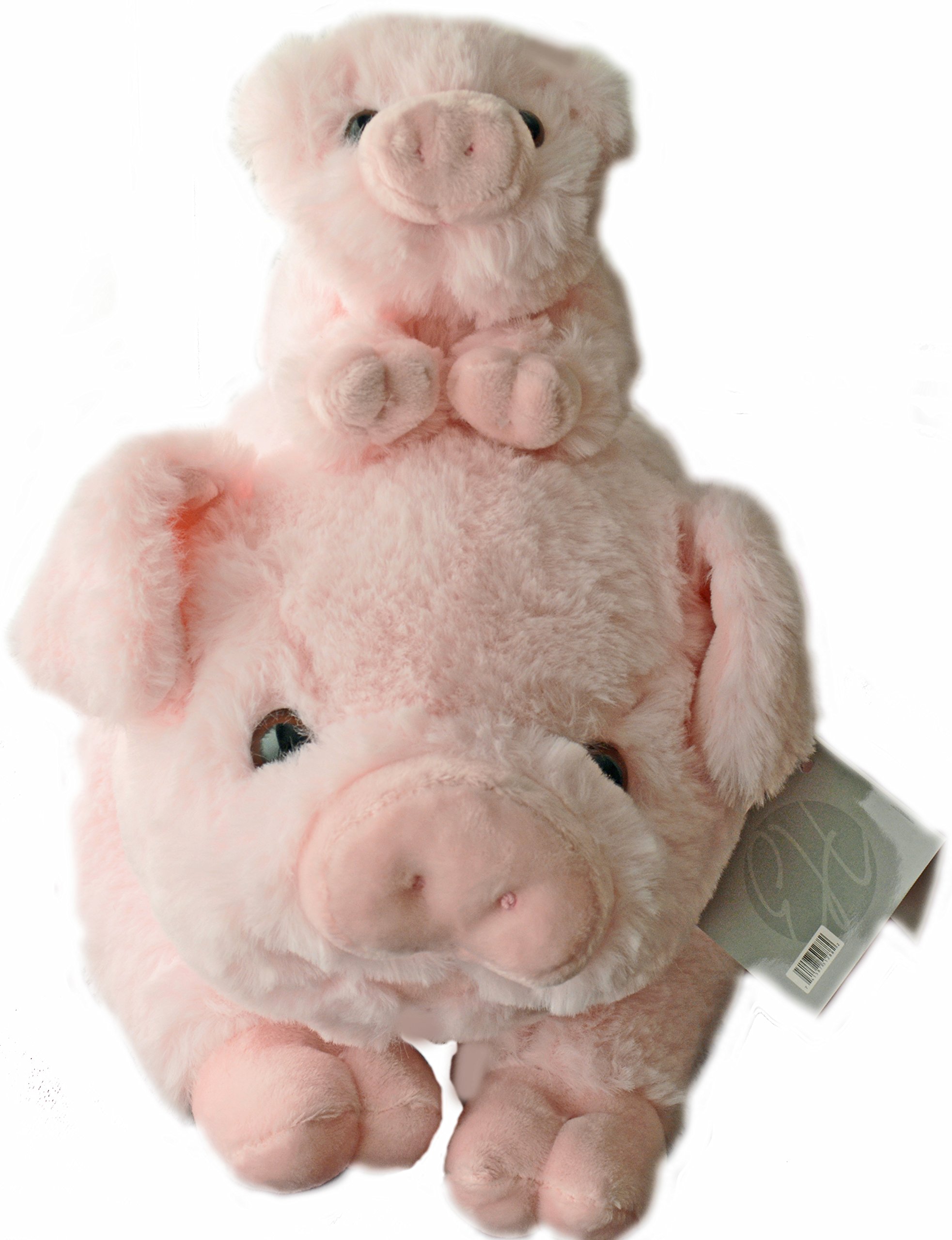 Mother & Baby Stuffed Pig Plush Toy Set | Super Soft Pig Stuffed Animal | Cute Plushies for Kids’ Bedroom | 17" Stuffed Animals for Girls & Boys | Farm Animal Toys by Exceptional Home