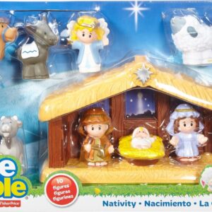 Fisher-Price Little People Toddler Toy Nativity Christmas Playset, Stable with 10 Figures for Preschool Pretend Play Kids Ages 1+ Years