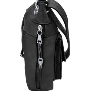 Concealed Carry Gun Purse - Twist Lock Pocket Crossbody Bag by Roma Leathers (Black)