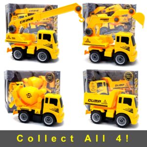 MUKIKIM Construct A Truck - Crane. Take it Apart & Put it Back Together + Friction Powered(2-Toys-in-1!) Awesome Award Winning Toy That Encourages Creativity! …