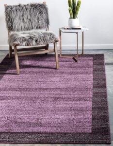 unique loom del mar collection area rug - abigail (2' 2" x 3' 1" rectangle, violet)