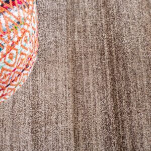 Unique Loom Del Mar Collection Area Rug - Abigail (2' 7" x 10' Runner, Light Brown/ Beige)