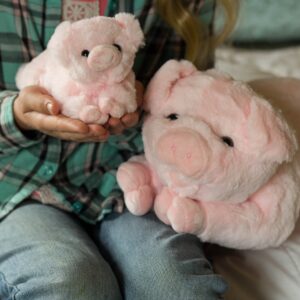 Mother & Baby Stuffed Pig Plush Toy Set | Super Soft Pig Stuffed Animal | Cute Plushies for Kids’ Bedroom | 17" Stuffed Animals for Girls & Boys | Farm Animal Toys by Exceptional Home