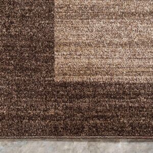 Unique Loom Del Mar Collection Area Rug - Abigail (2' 7" x 10' Runner, Light Brown/ Beige)