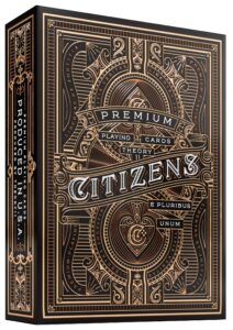 theory11 citizen playing cards,brown