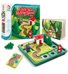 smartgames little red riding hood deluxe skill-building board game with picture book for ages 4+