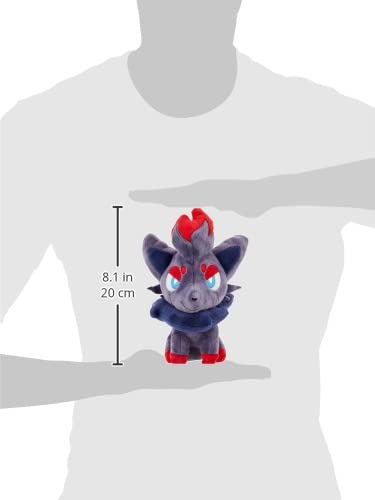 Sanei Pokemon All Star Collection Zorua Stuffed Plush Toy, 7"