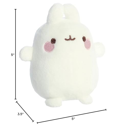 Aurora® Playful Molang Molang Stuffed Animal - Adorable Characters - Playful Fun - White 5 Inches